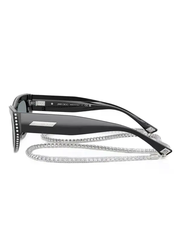 JIMMY CHOO Crystal Embellished Cat-eye Sunglasses