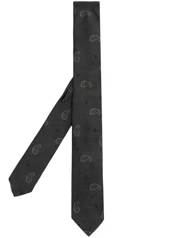 Thom Browne Paisley Jacquard Silk Neck Tie