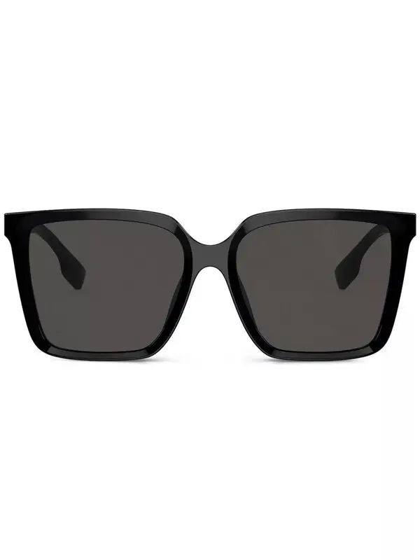 Burberry Logo-print Square Frame Sunglasses - Black