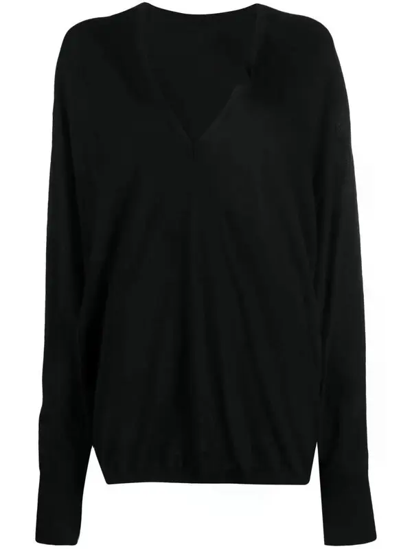 QUIRA Virgin Wool V-neck Jumper