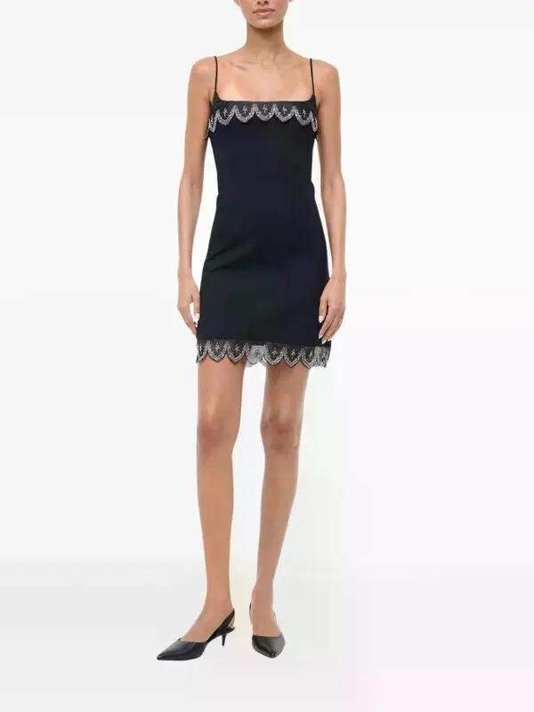 Staud Colette Beaded-trim Mini Dress