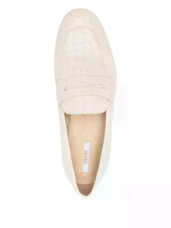 Geox Marlyna Croc-embossed Loafers