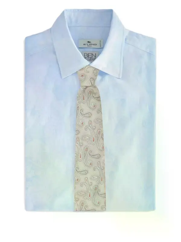 Etro Jacquard Paisley Motif Neck Tie - Neutrals