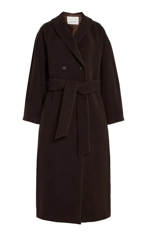 HOUSE OF DAGMAR Relaxed Wool-blend Coat - Brown