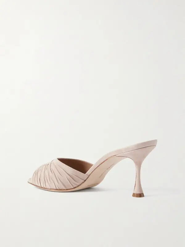 Manolo Blahnik Pirua 70 Suede Mules