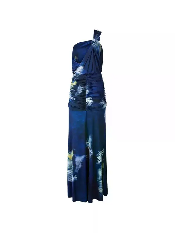 Silvia Tcherassi One-shoulder Maxi Dress With Knot Detail