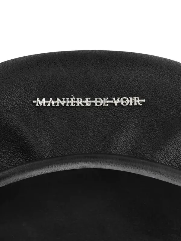 Manière De Voir Maniere De Voir Anya Faux-leather Beret Hat