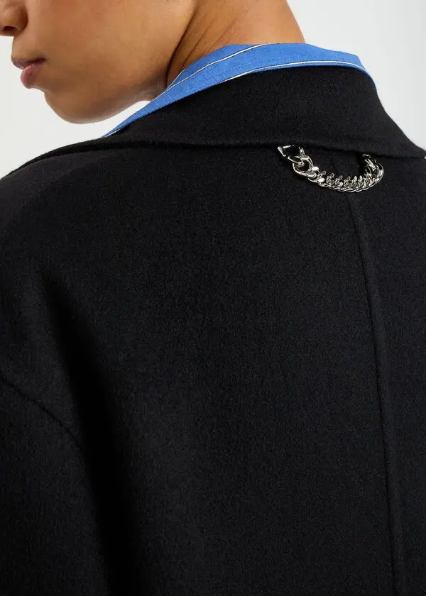 Stella McCartney Double-breasted Wool Coat - Black