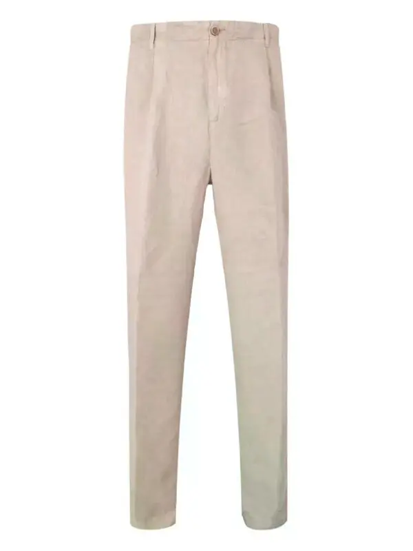 120% Lino Pleated Trousers - Neutrals