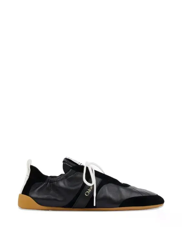 Chloé Kick Logo-patch Sneakers - Black