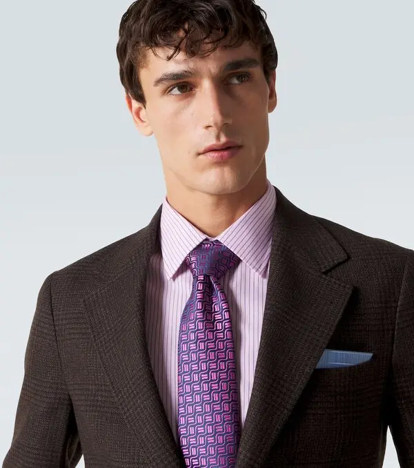 Charvet Silk Jacquard Tie - Blue