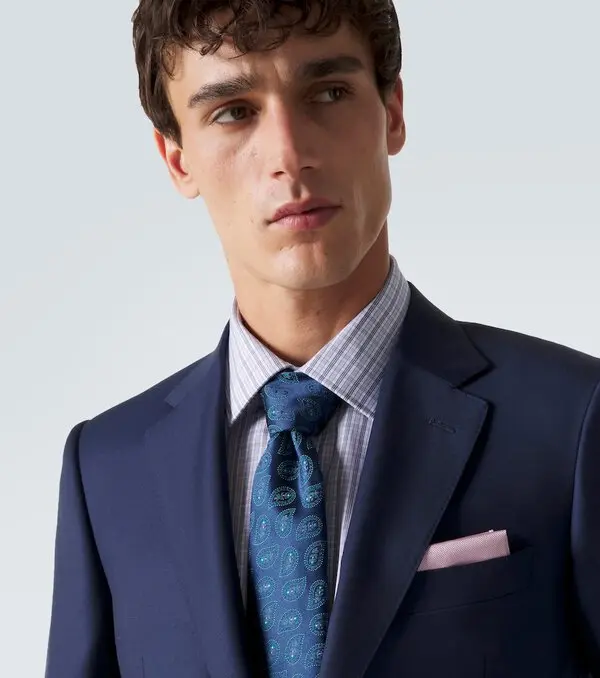 Charvet Silk Jacquard Neck Tie - Blue