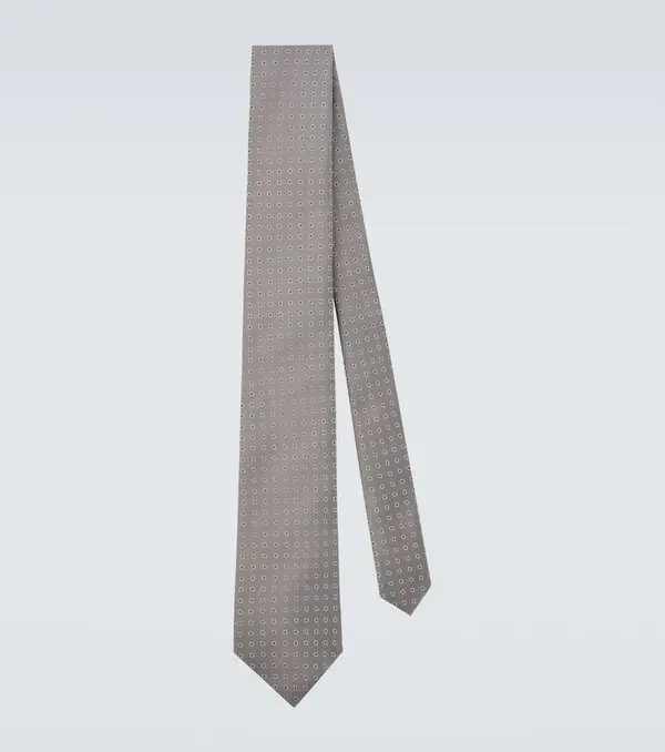 Charvet Silk Neck Tie - Grey