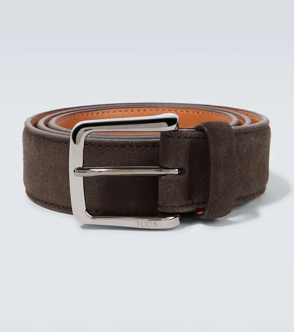 TOD'S Suede Belt - Brown