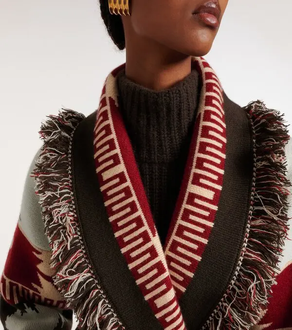 Alanui Icon Jacquard Cashmere Cardigan