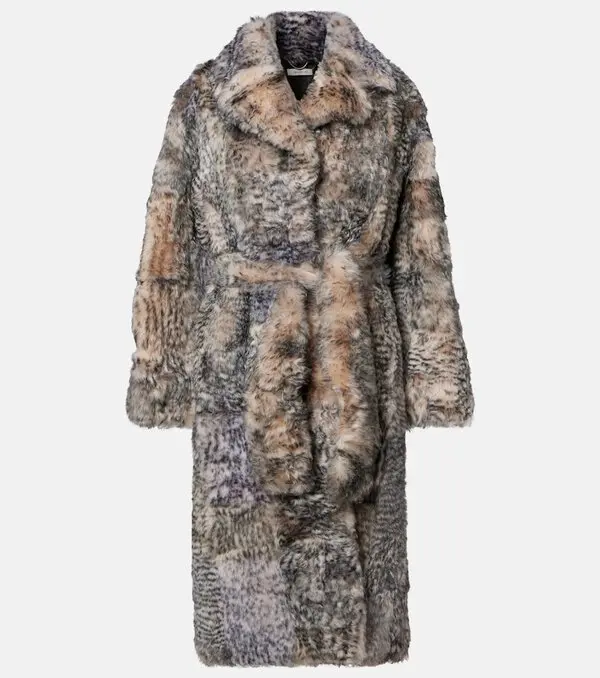 JACQUES WEI Shearling Wrap Coat