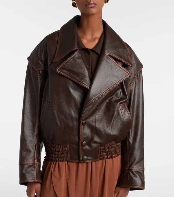 JACQUES WEI Leather Biker Jacket