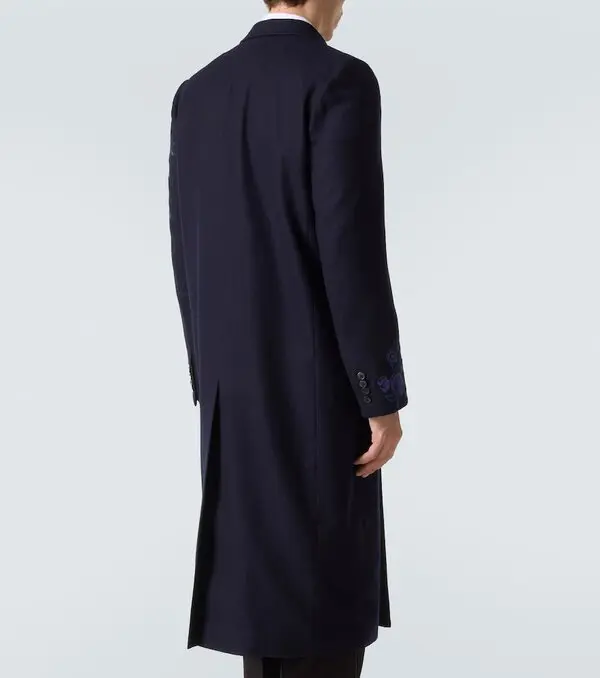 Dries Van Noten Floral Embroidered Double-breasted Wool Coat
