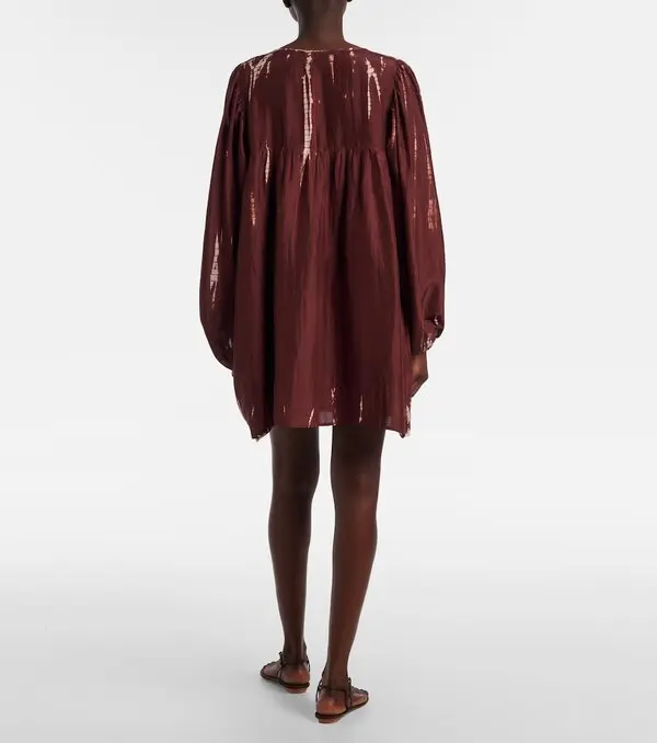 Anna Kosturova Tie-dye Silk Mini Dress