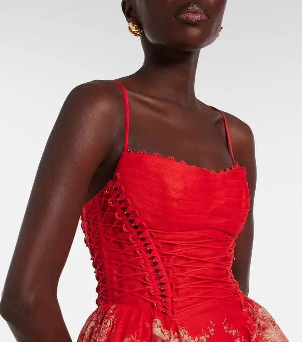 Zimmermann Rebellion Linen And Silk Minidress