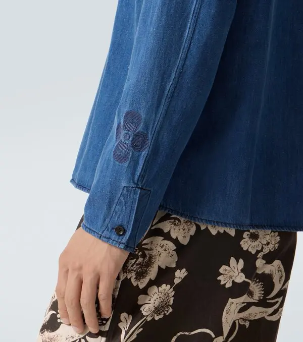 Commas Tie-neck Denim Shirt