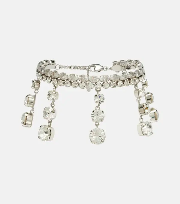 Rabanne Crystal-embellished Bracelet - Silver