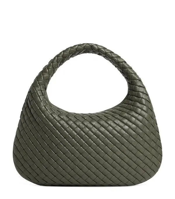 Bottega Veneta Small Leather Veneta Shoulder Bag - Green