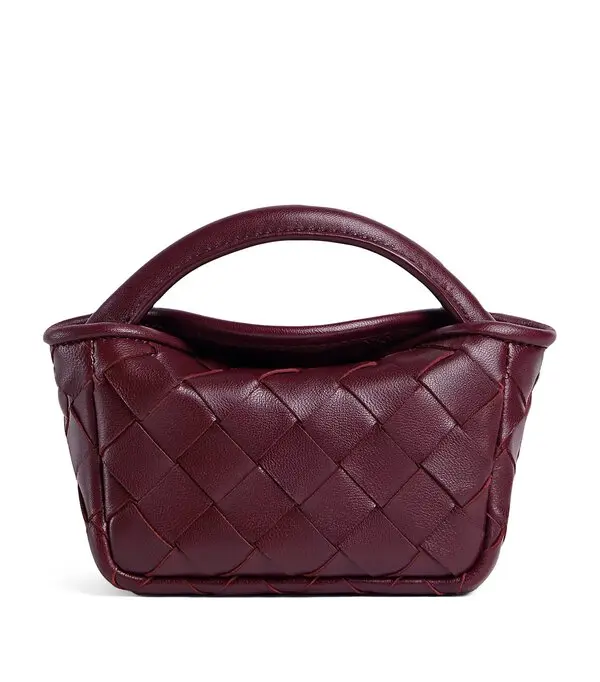 Bottega Veneta Leather Candy Cobble Top-handle Bag - Red