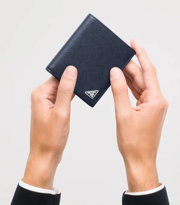 Prada Saffiano Leather Logo Wallet