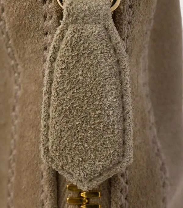 Prada Suede Triangle Ankle Boots 50 - Neutral