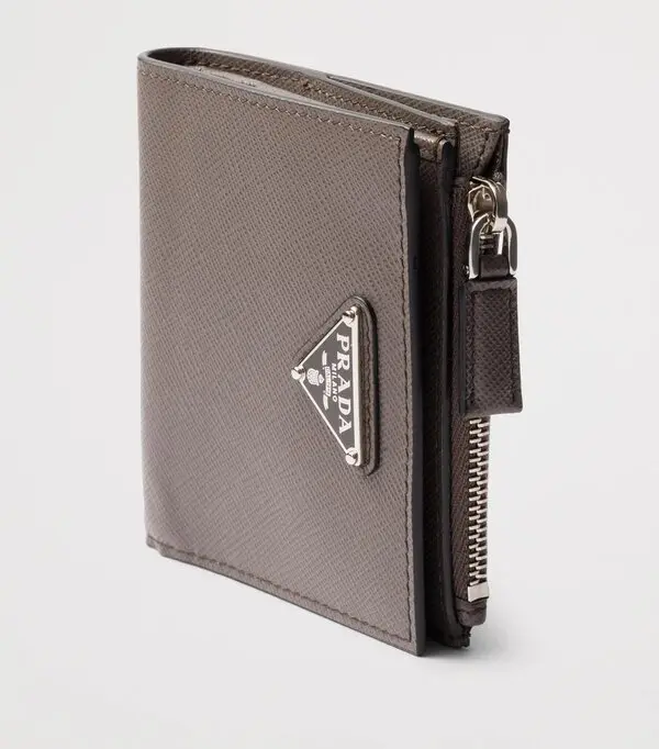 Prada Saffiano Leather Triangle Wallet