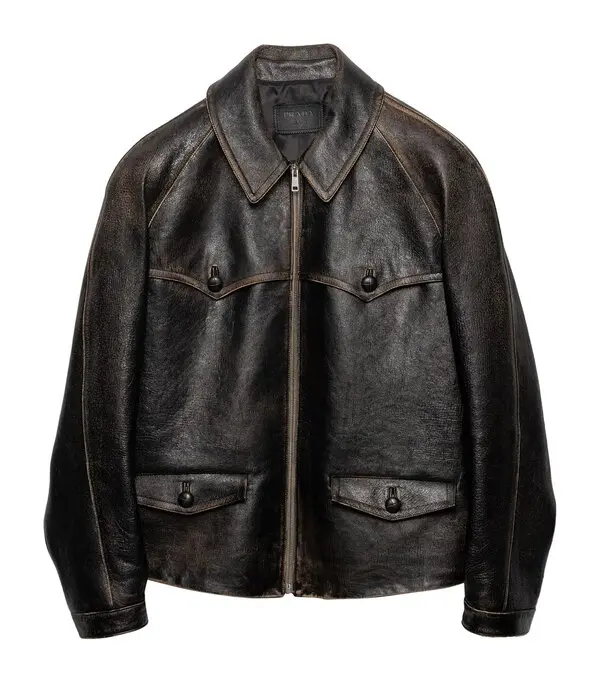 Prada Goatskin Collared Jacket