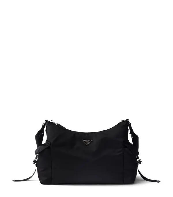 Prada Re-nylon And Leather-trim Explore Messenger Bag - Black
