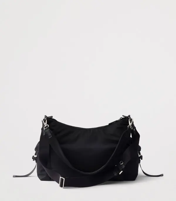 Prada Re-nylon And Leather-trim Explore Messenger Bag - Black