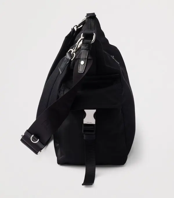 Prada Re-nylon And Leather-trim Explore Messenger Bag - Black