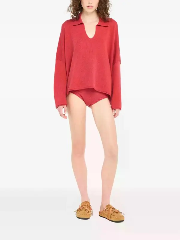 Alanui Polo-collar Sweater - Red