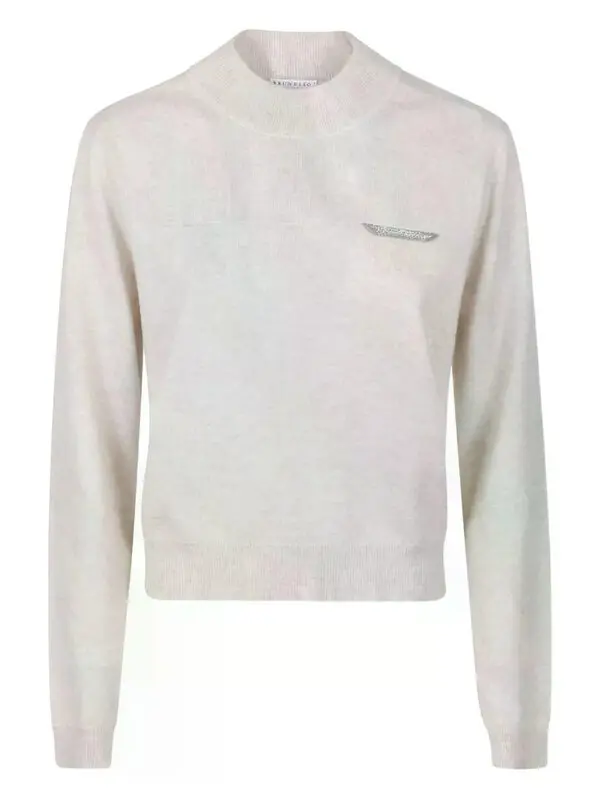 Brunello Cucinelli Monile Cashmere Turtleneck Sweater