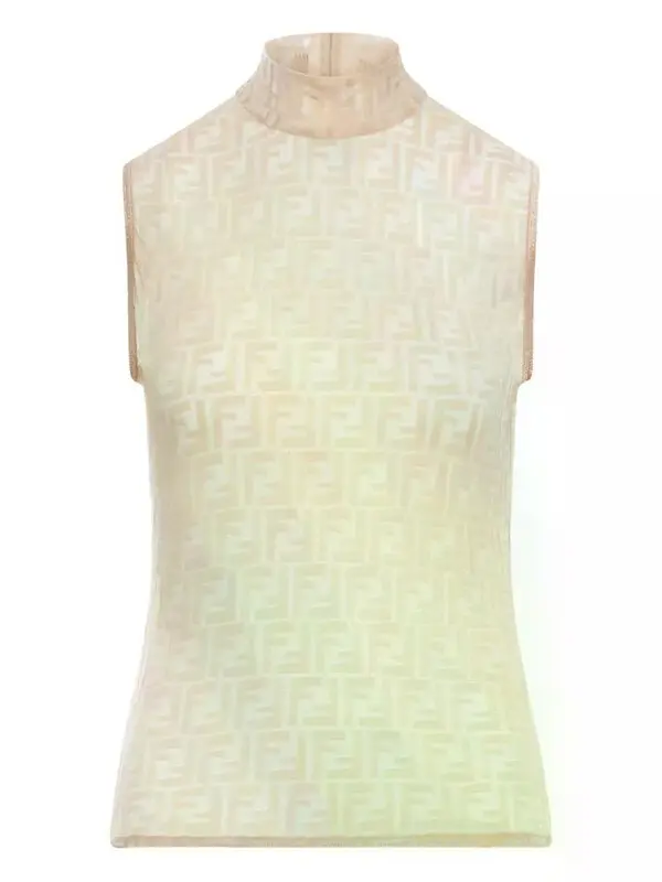 Fendi Logo-pattern Sleeveless Top