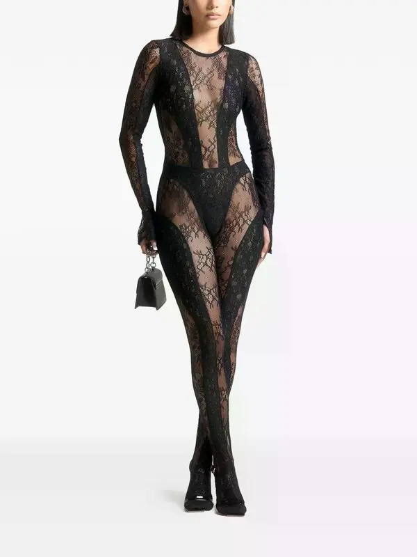 Manière De Voir Lace Backless Jumpsuit