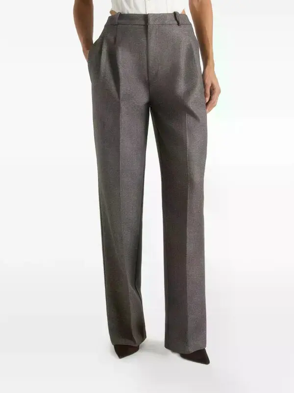 Manière De Voir Julie Pleated Speckle Tailored Trousers