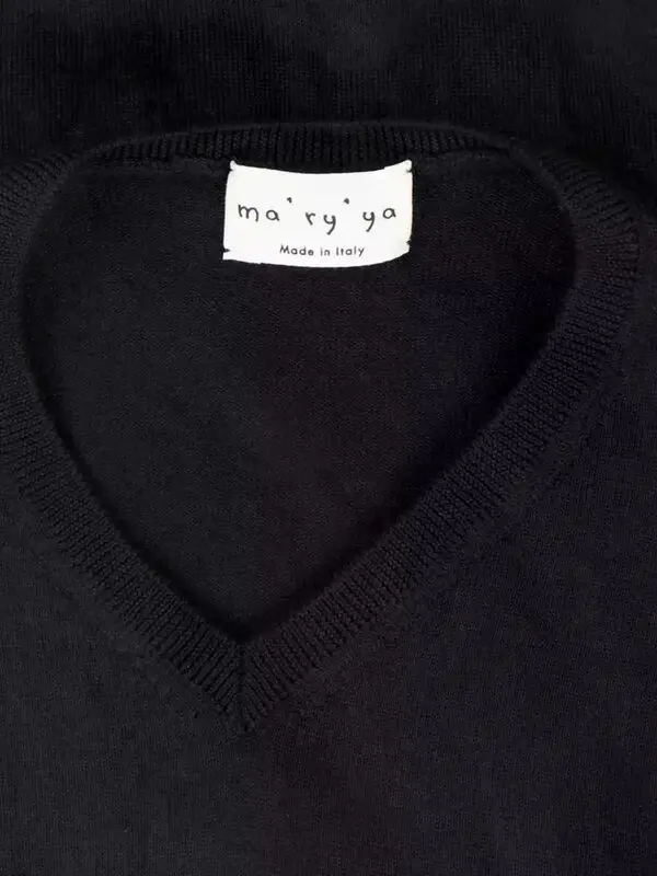 MA'RY'YA V-neck Long Sleeve Sweater
