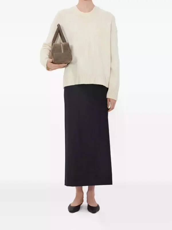 Loulou De Saison Drop-shoulder Ribbed Sweater - Neutrals
