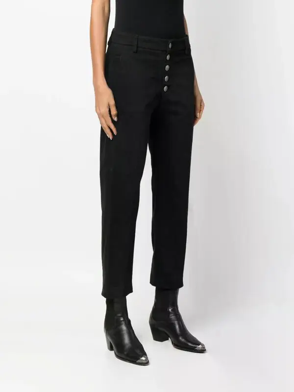DONDUP Nima Logo-plaque Cropped Trousers