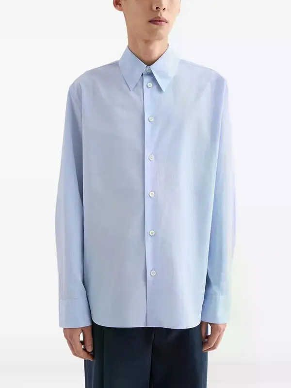JIL SANDER Buttoned Long-sleeved Cotton Shirt