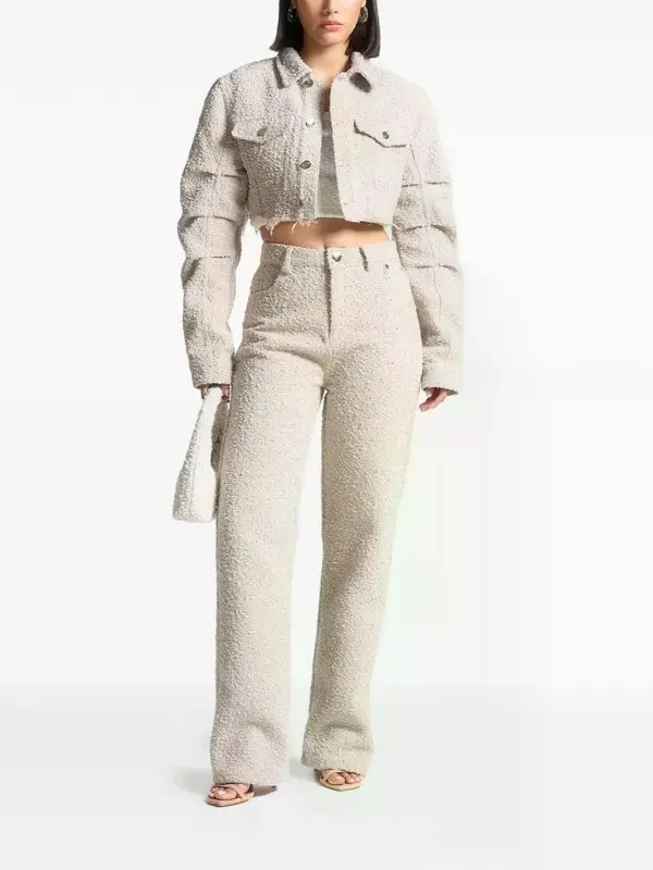 Manière De Voir Catherine Bouclé Cropped Jacket - Neutrals