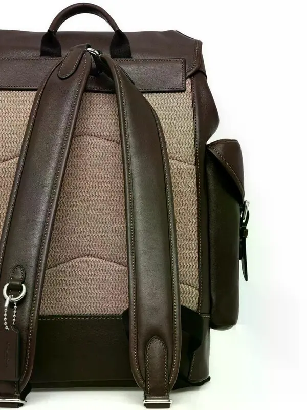 COACH Hitch Backpack With Foldover Top And Drawstring Fastening