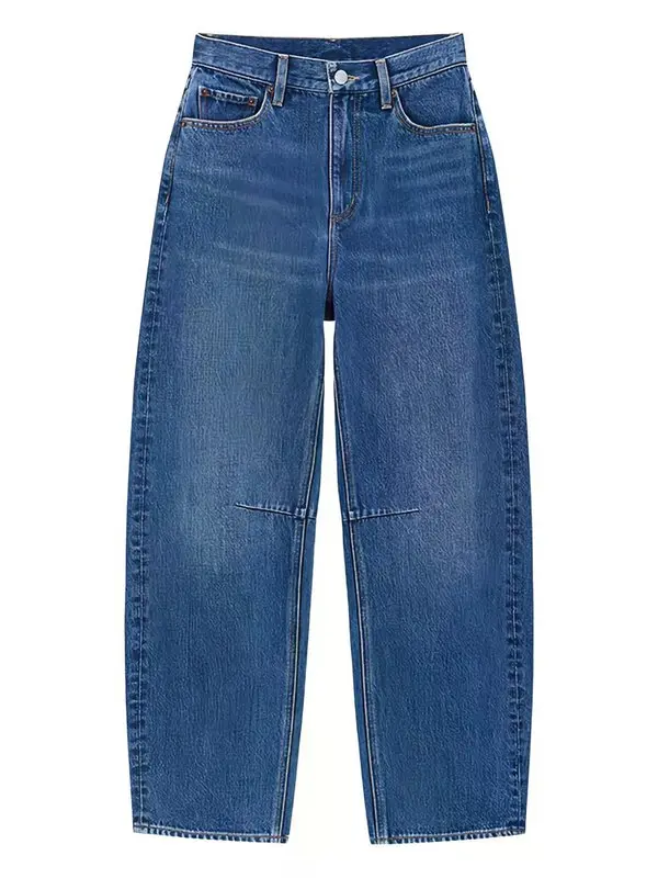 HEY JOANIE Pleat Detail Relaxed Fit Jeans