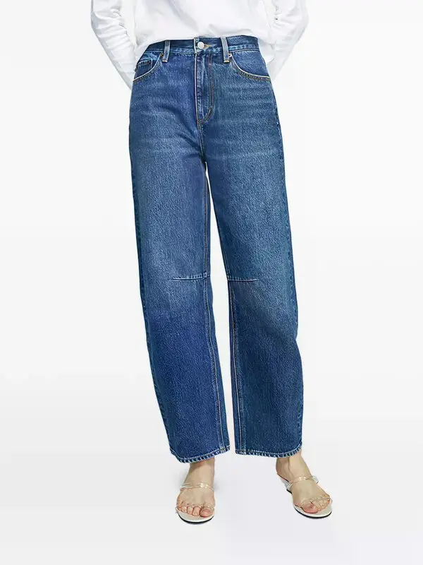 HEY JOANIE Pleat Detail Relaxed Fit Jeans