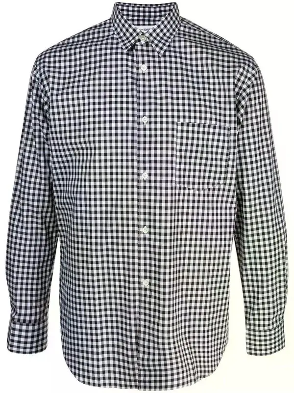 Comme Des Garçons Check-print Cotton Shirt - Neutrals
