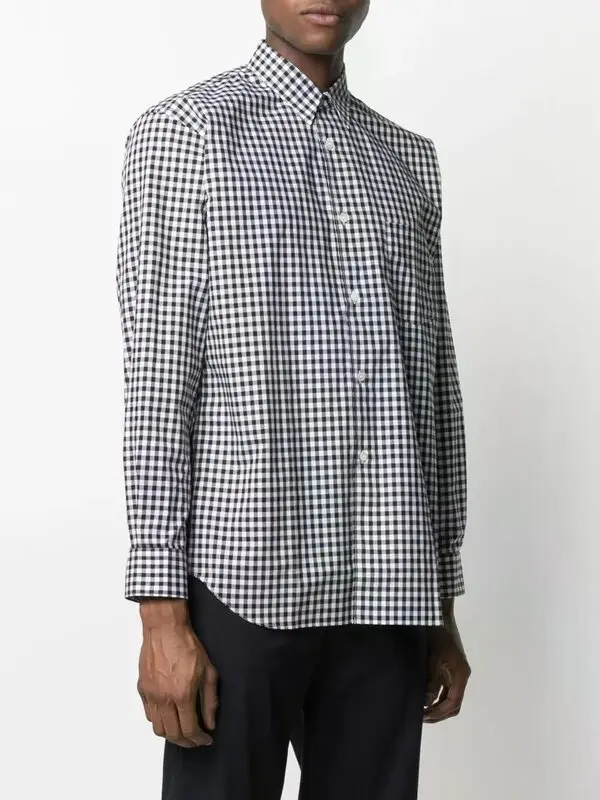 Comme Des Garçons Check-print Cotton Shirt - Neutrals